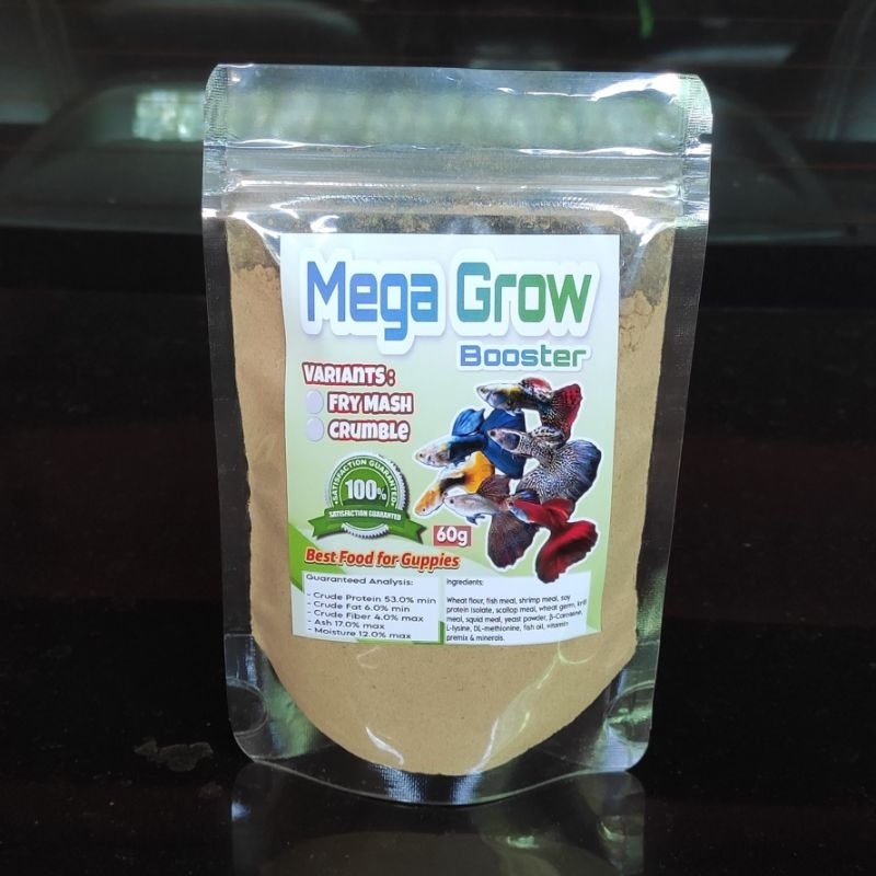 Mega Grow Booster (best food for guppies) 60g & 120g (10+1 Promo ...