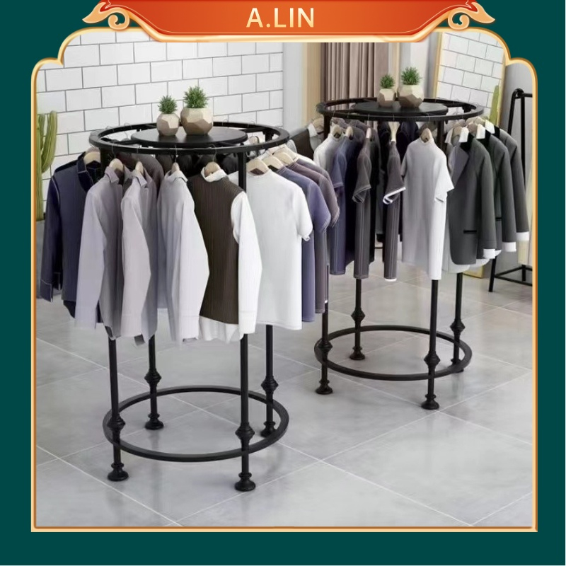 Children's round hangers floor display rack men's and women's clothing ...