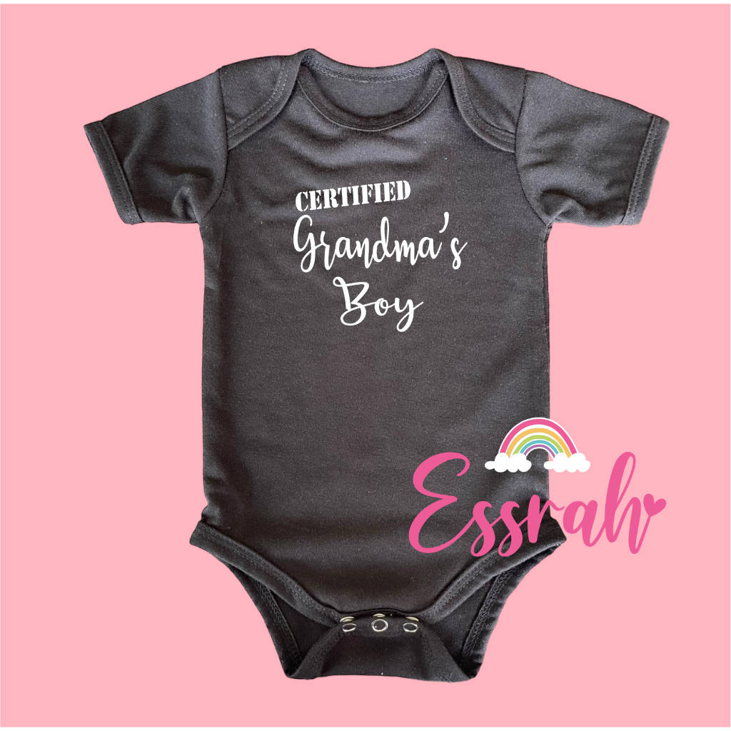 Certified grandma's boy ( statement onesie ) | Shopee Philippines