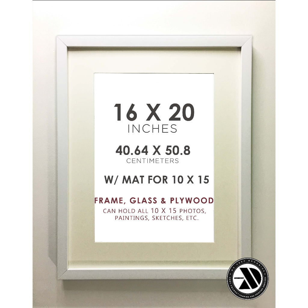 16x20 Inches w/mat for 10x15 Inches Photo Wall Frame - Picture Frame ...