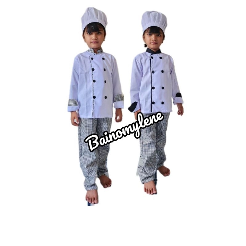 Career Costume Chef Uniform For kids with Hat | Shopee Philippines