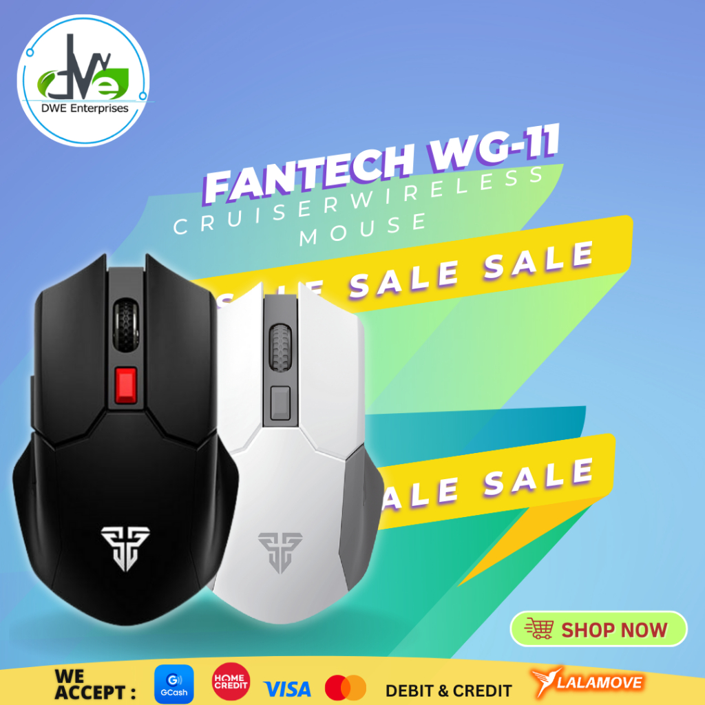 Fantech Cruiser Wg11 Wireless 2.4ghz Pro Gaming Mouse - Black & White ...