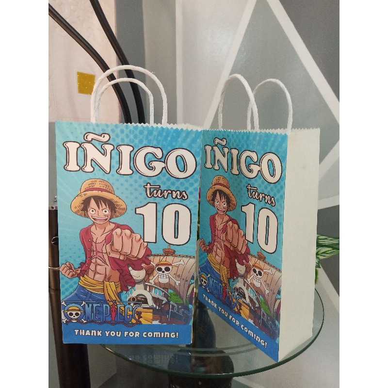 One Piece theme customize paper bag (10pcs./order) | Shopee Philippines