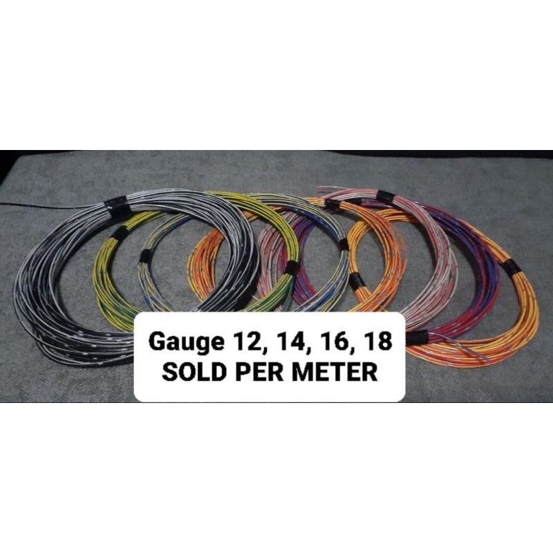[1M] AUTOMOTIVE/MOTORCYCLE JAPAN WIRE HEAVY DUTY PER METER ASSORTED ...