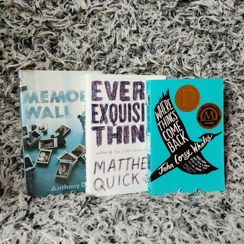 Book bundle- Memory Wall, Every Exquisite Thing, Where Things Come Back ...