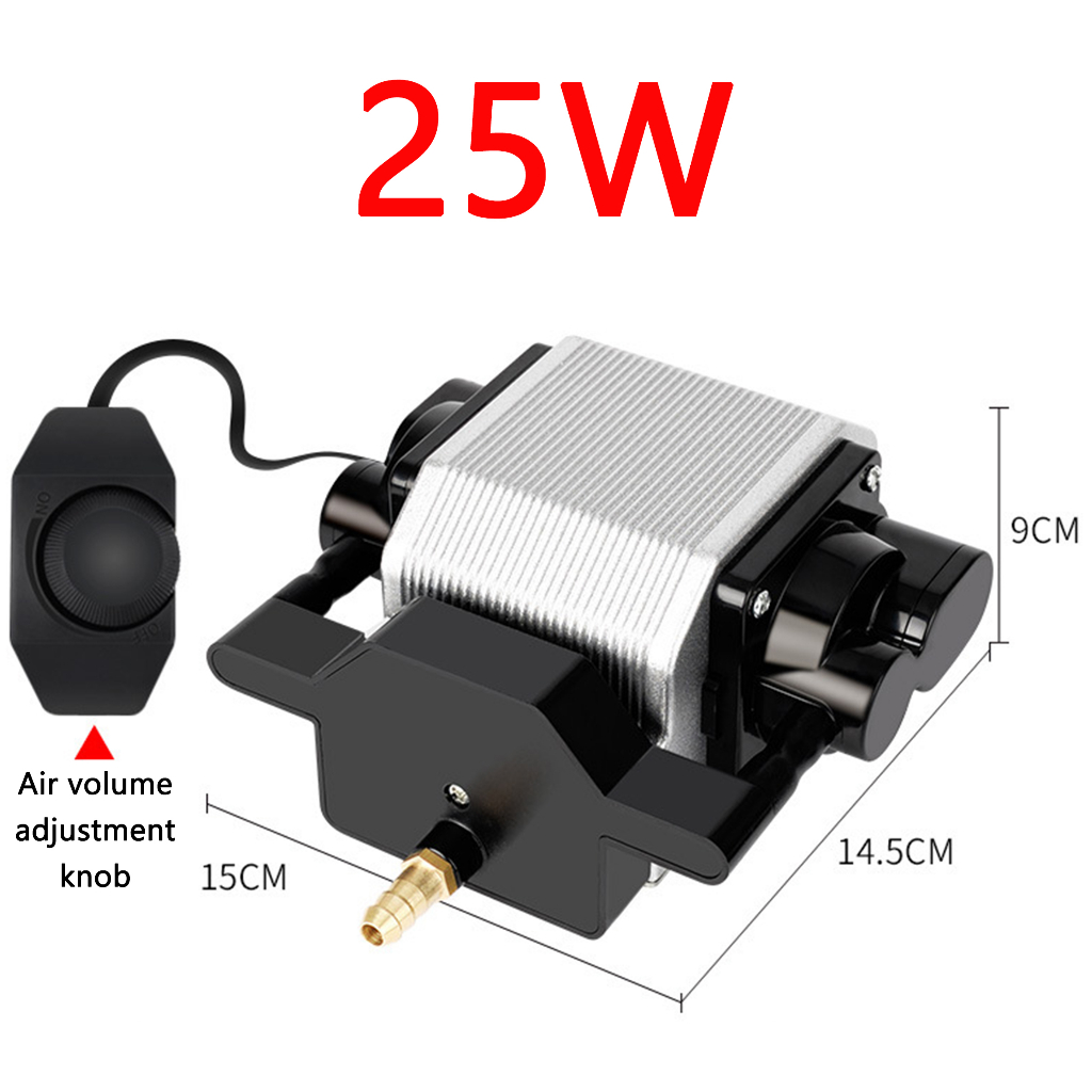 RESUN 5W 8W 25W Aquarium Oxygen Pump Compressor Air Pump Large Output ...