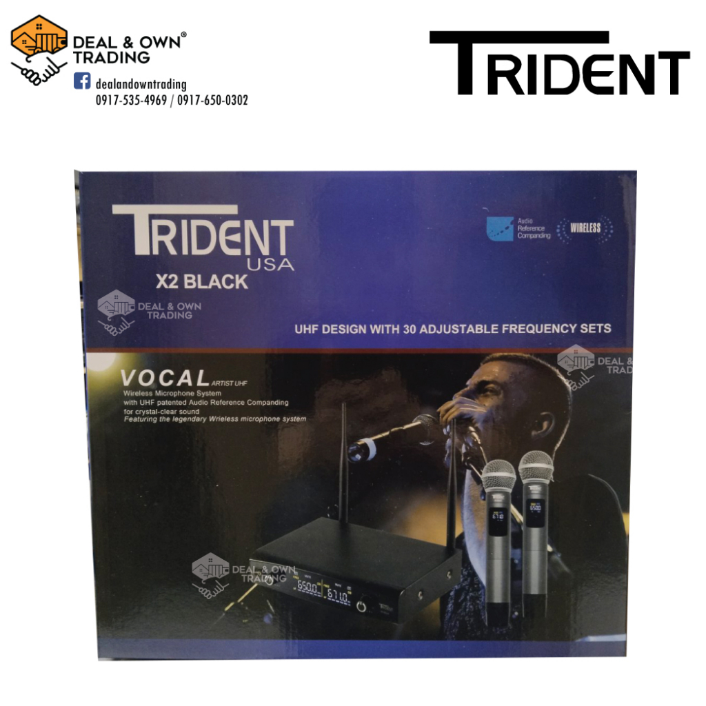 TRIDENT X2 BLACK Wireless Microphone System | Shopee Philippines