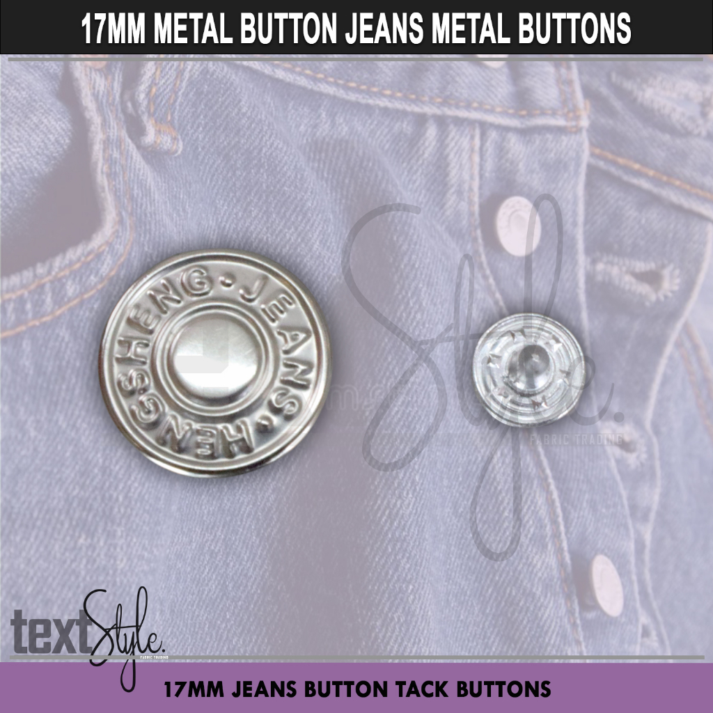 TEXTSTYLE (10pcs per PACK) 17mm Jeans Button Tack Buttons Metal ...