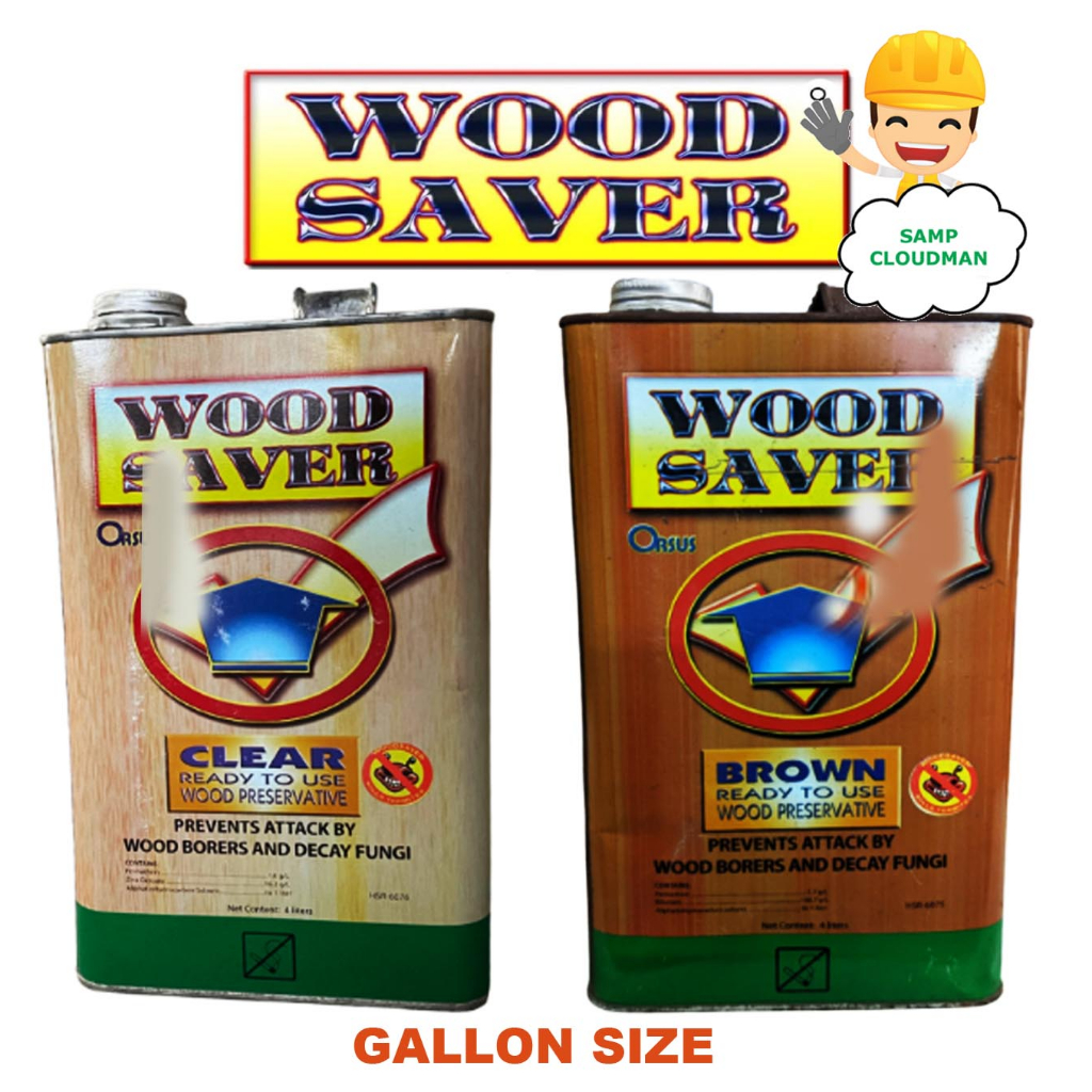 Wood Saver by Orsus Wood Preservatives Clear/Brown Gallon 4 Liters ...