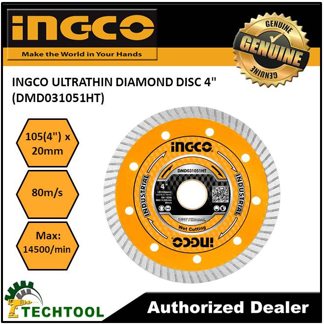 INGCO ULTRATHIN DIAMOND CUTTING DISC 4" (DMD031051HT) | Shopee Philippines