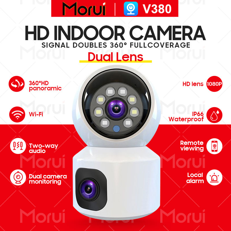 MORUI V380 Q4S Dual Lens Two Direction 1080P IP CCTV Camera Wifi ...