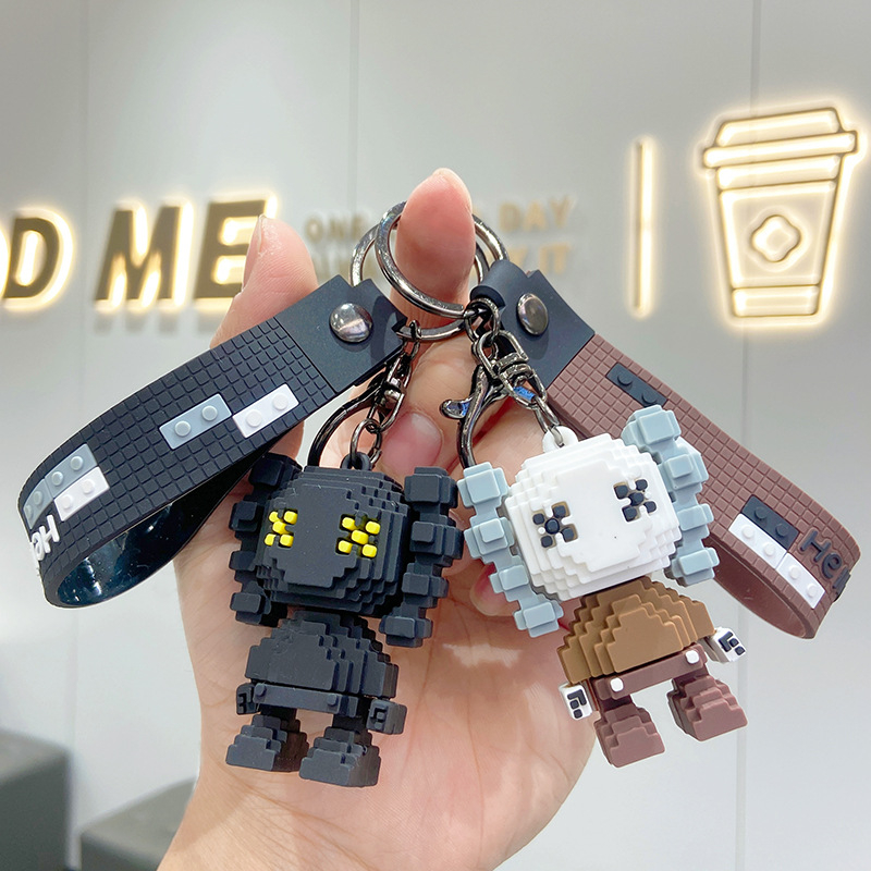 KAWS Keychain Building block kaws Figure Car Backpack pendant Couple ...