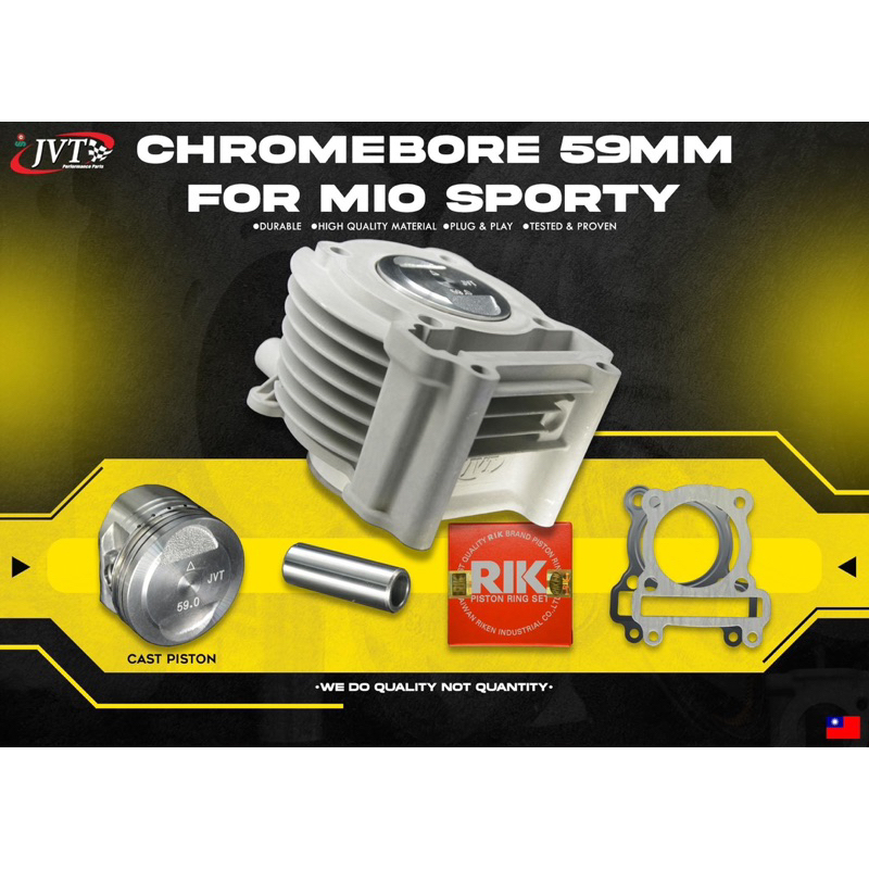 Jvt Cylinder Block 59mm ChromeBore /SteelBore Set Mio Sporty | Shopee ...