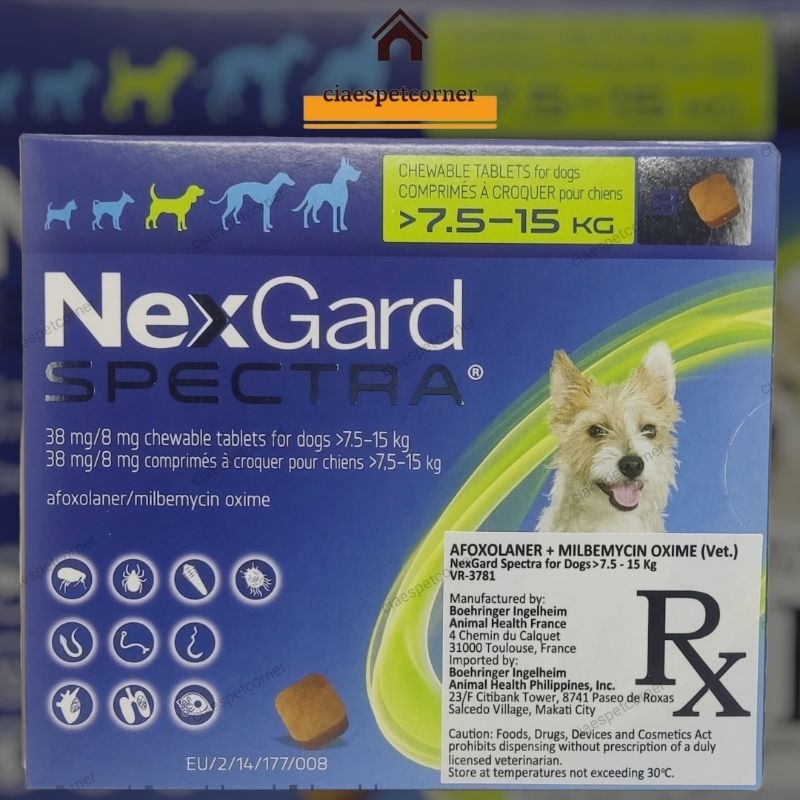 NexGard Spectra Chewable Tablet for Dog (with free sticker) | Shopee ...