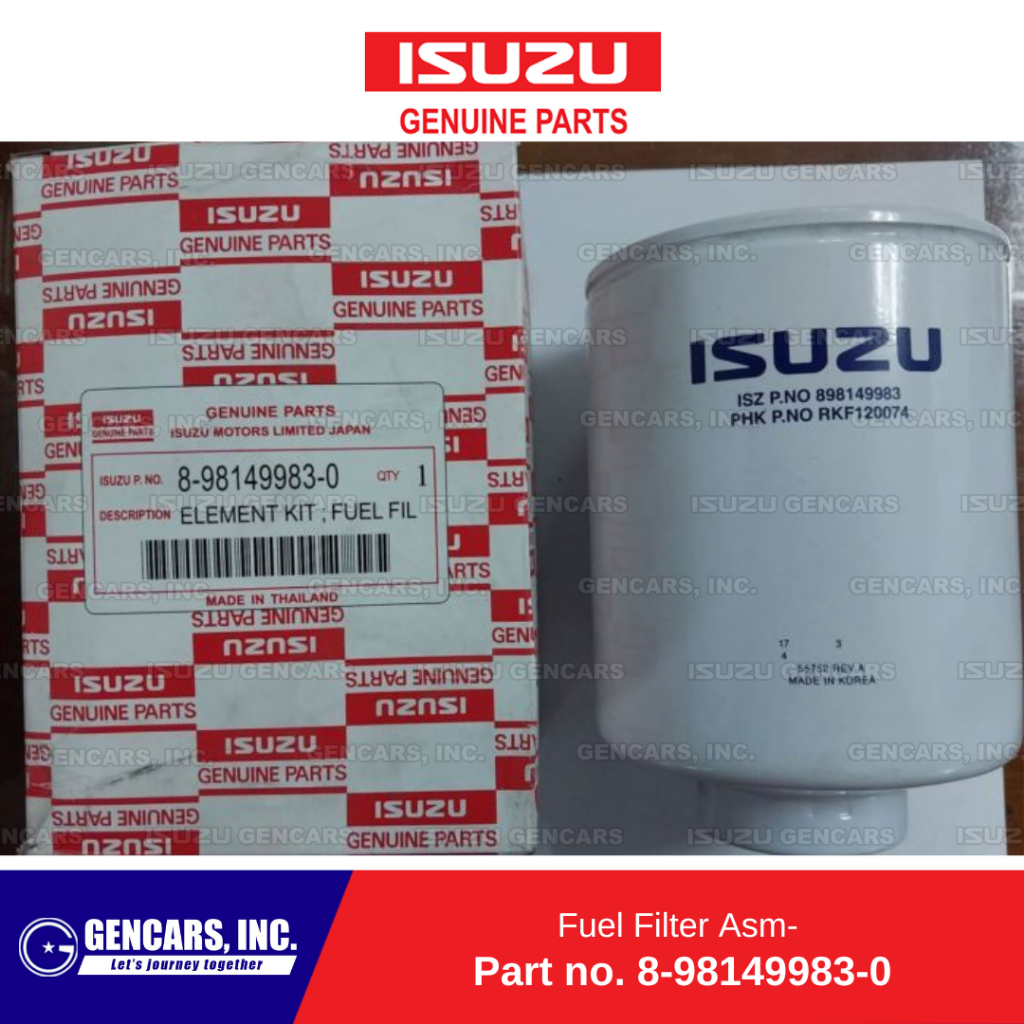 Isuzu Fuel Filter Element for Alterra 2005-2006 (8-98149983-0) (Genuine ...