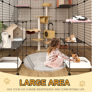 75*39*73cm cat cage stackable pet cage wardrobe free assembly cat cage | Shopee Philippines