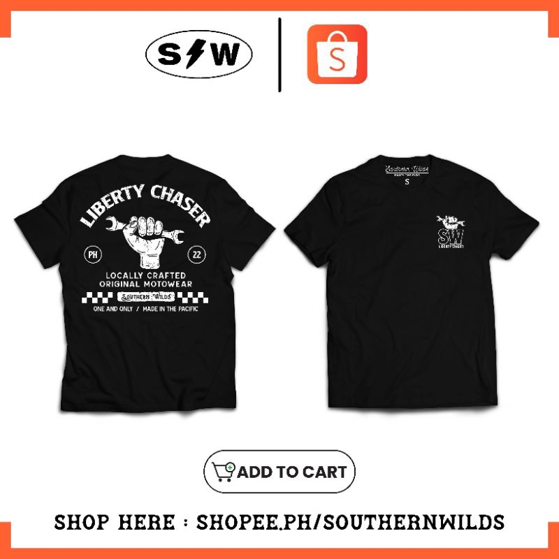 Southern Wilds Classic Motorcycle Rider Premium Shirt - Liberty Chaser ...