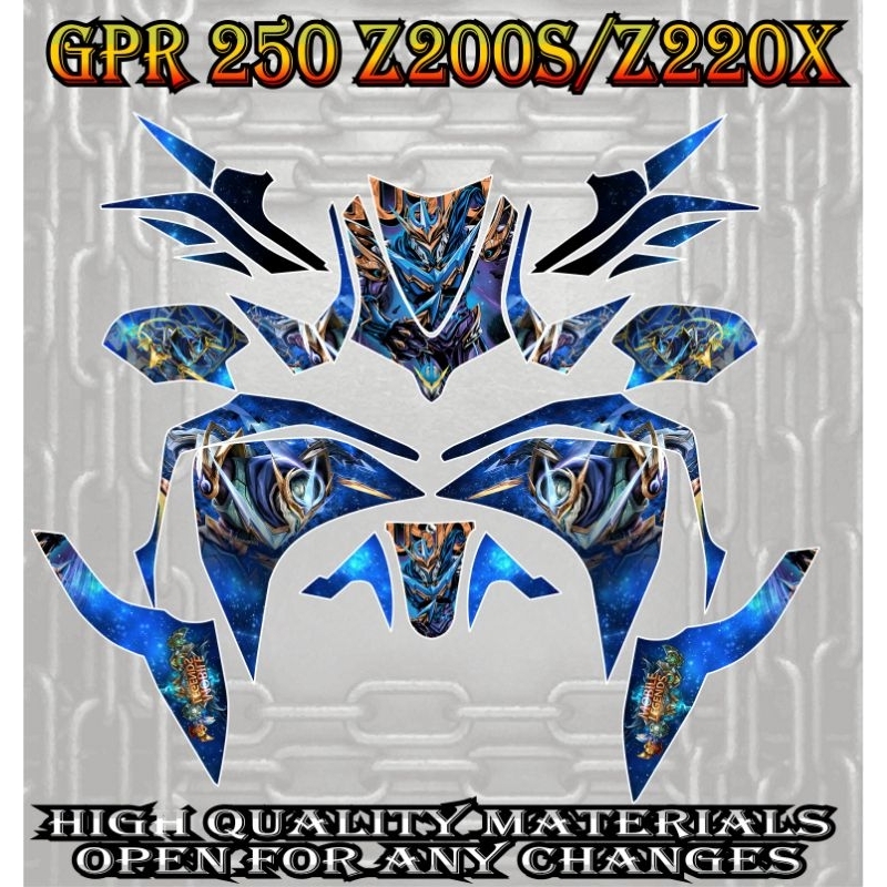 Motorstar GPR 250, z200s, z200ii, xplorer, z200, decals sticker ...