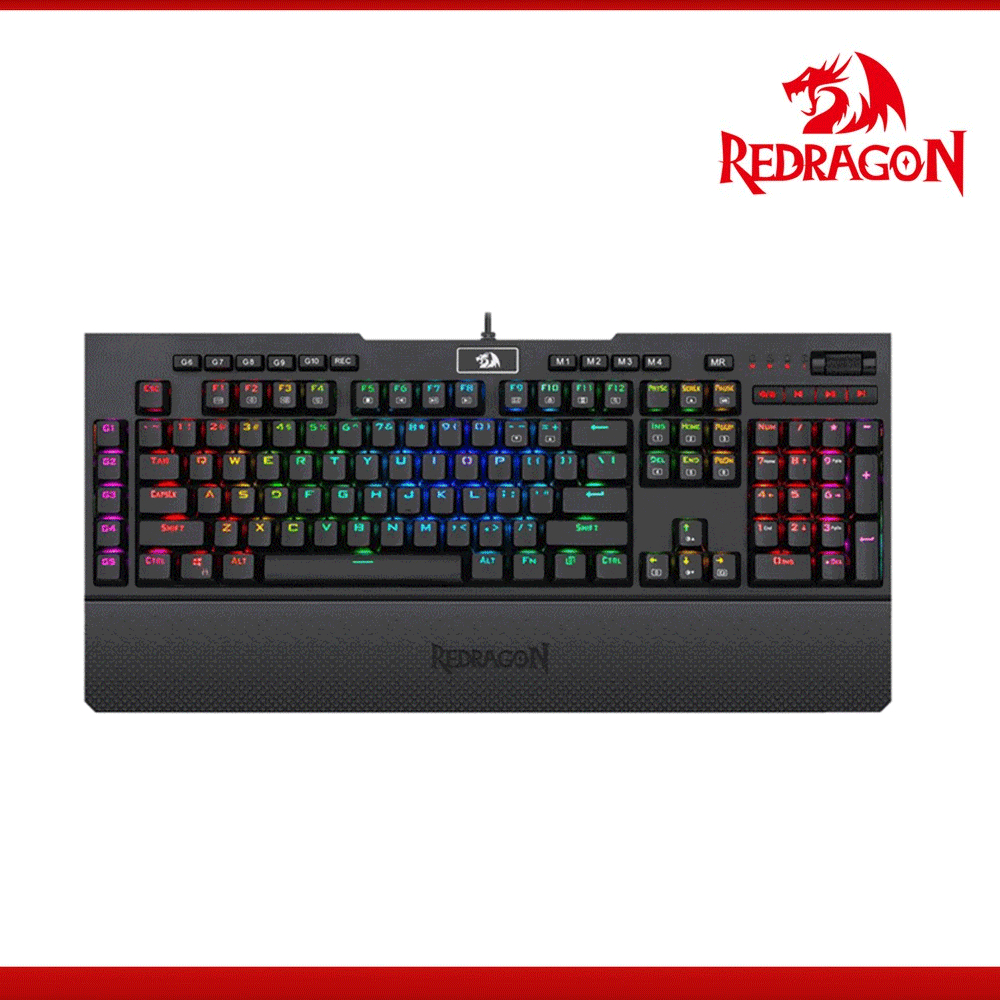 Redragon APS RGB 87 Keys Mechanical Gaming Keyboard Black Blue Switch ...