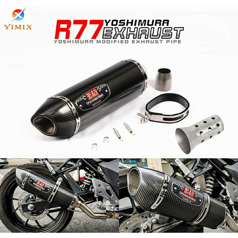 R77 Yoshimura Carbon Fibre Big 420mm length (51mm inlet) with muffler | Shopee Philippines