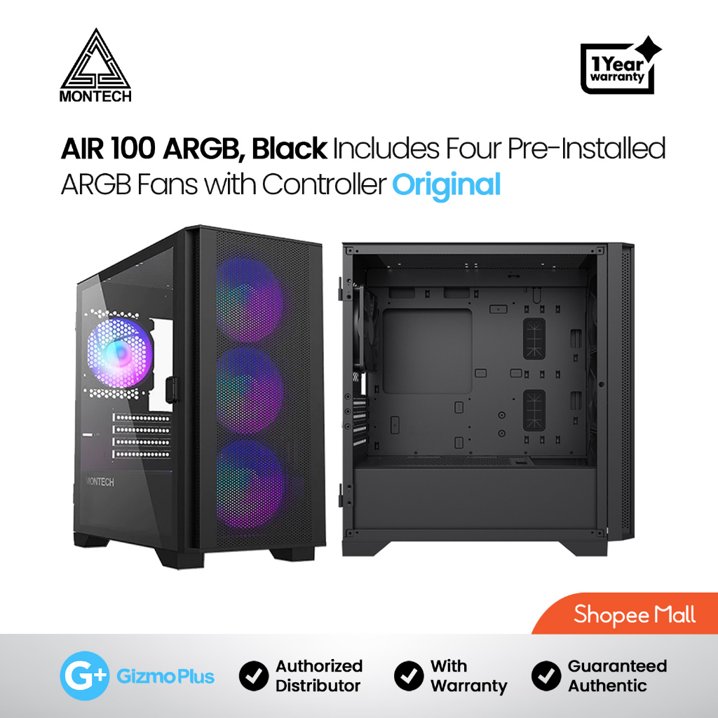 Montech Air 100 ARGB CPU Case With Ultra Minimalist Design | Shopee ...