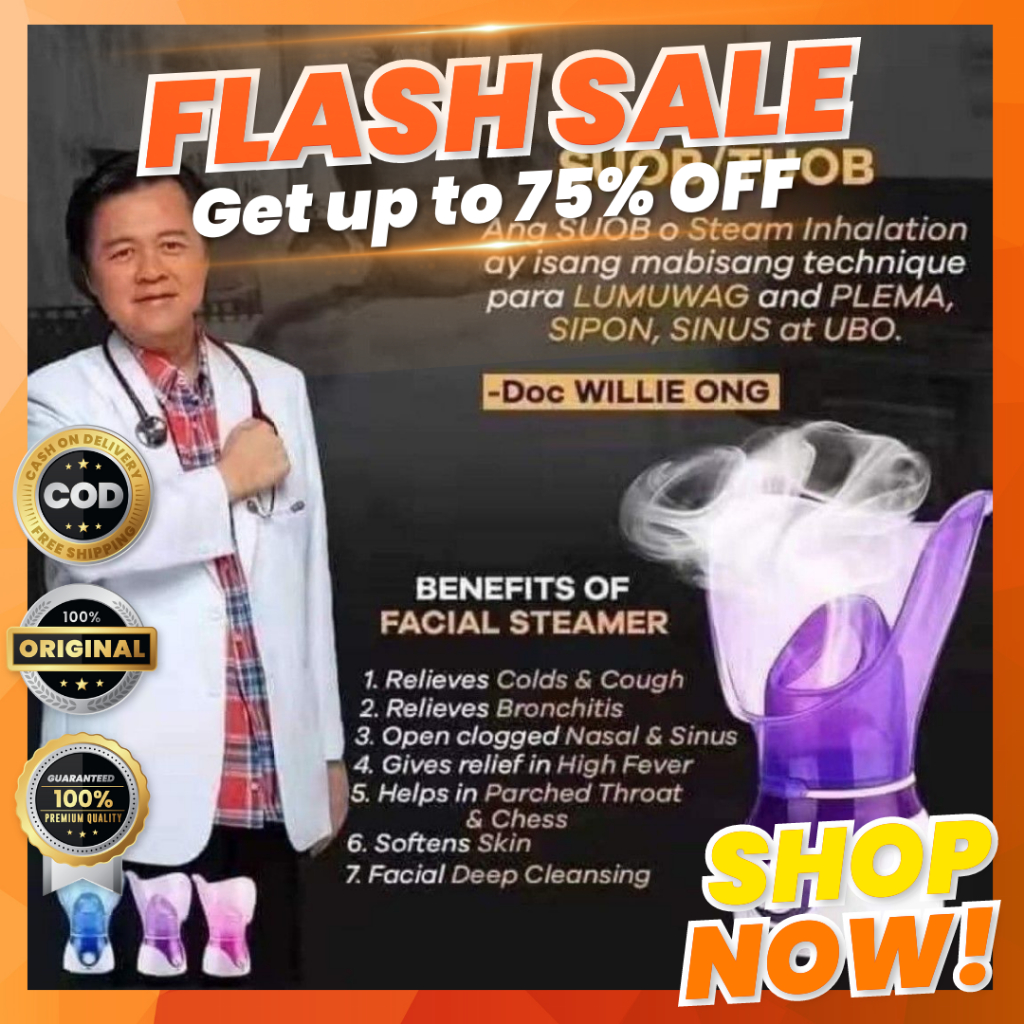 Original Professional Facial and Nasal Steamer SUOB Machine Inhalation ...