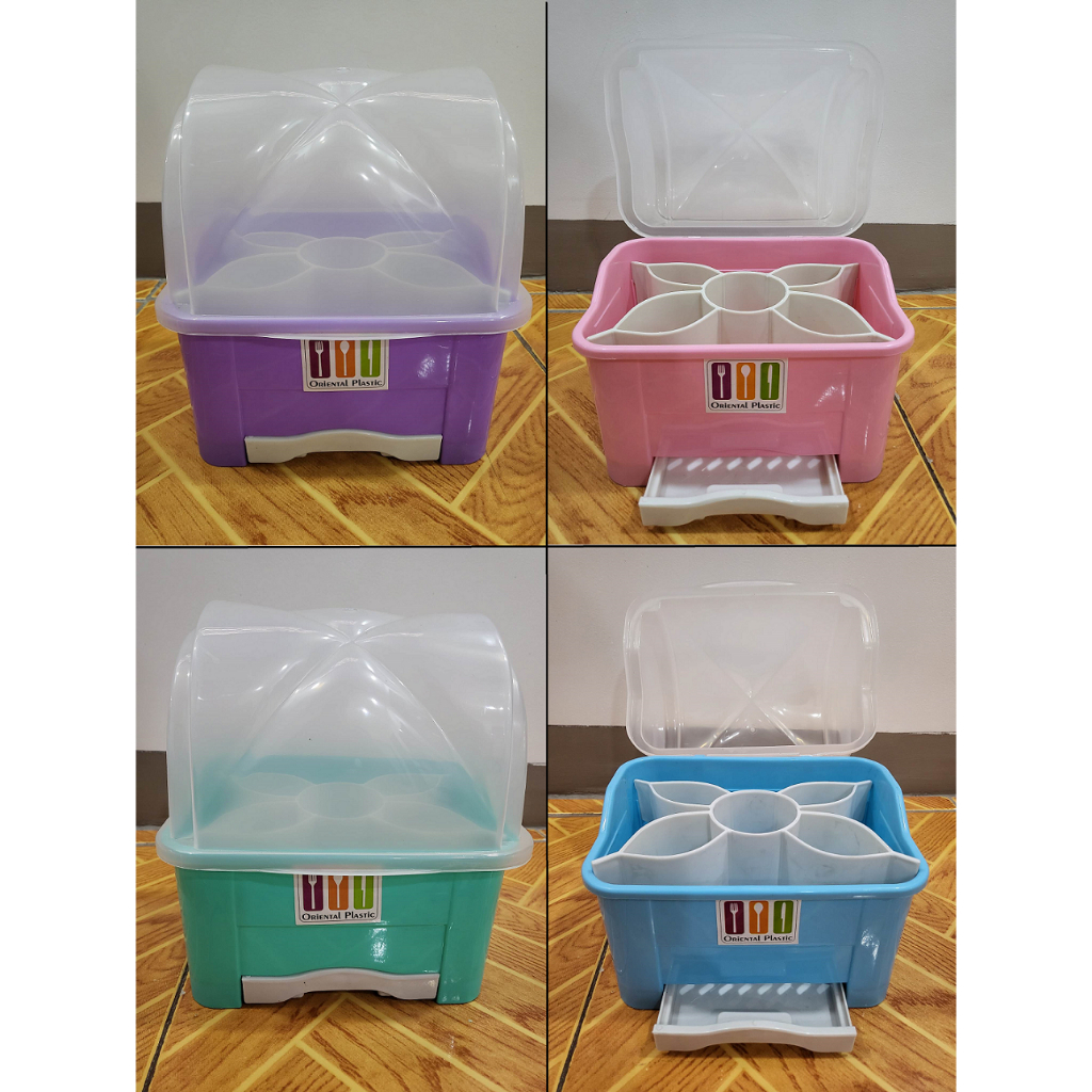 199 pesos utensil storage box with cover and water drainer / silverware ...