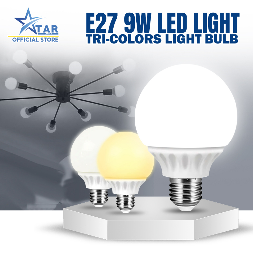 Starlight E27 9W LED Light Bulb White Power Saving Round LED Bulb ...