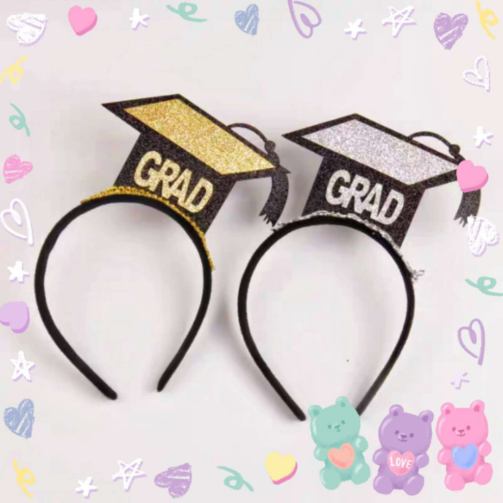 Graduation Funny Photo prop Gold Silver hair band Graduation Ceremony ...