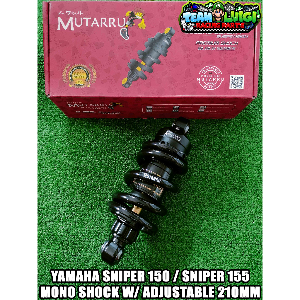 MUTARRU ADJUSTABLE MONO SHOCK 210MM BLACK SERIES FOR SNIPER 150 MXi ...