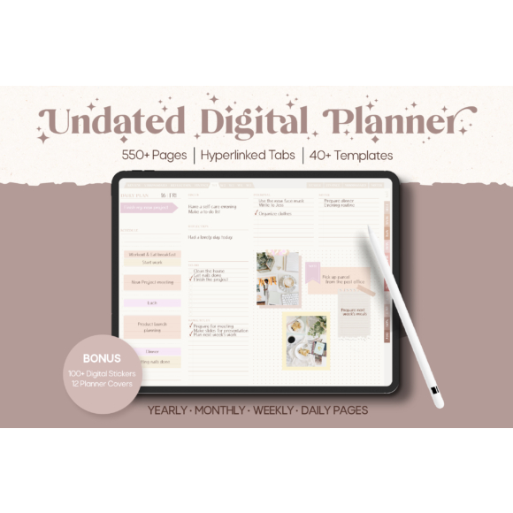 Neutral Undated Yearly Digital Planner | Shopee Philippines