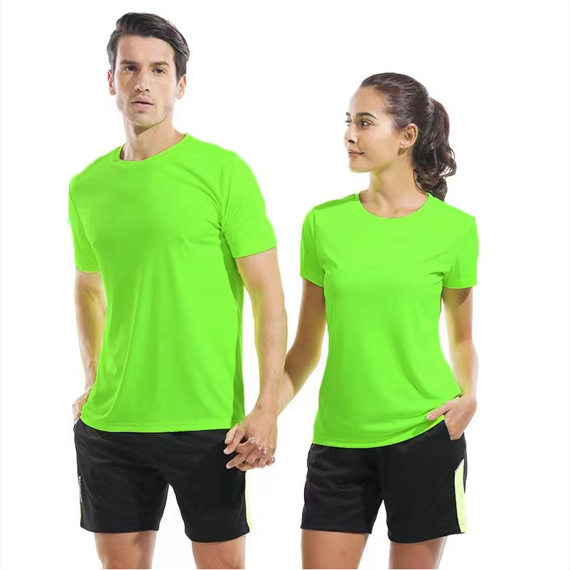 SIMPLE ACTIVE drifit t-shirt Unisex NEON GREEN color round neck T-shirt ...