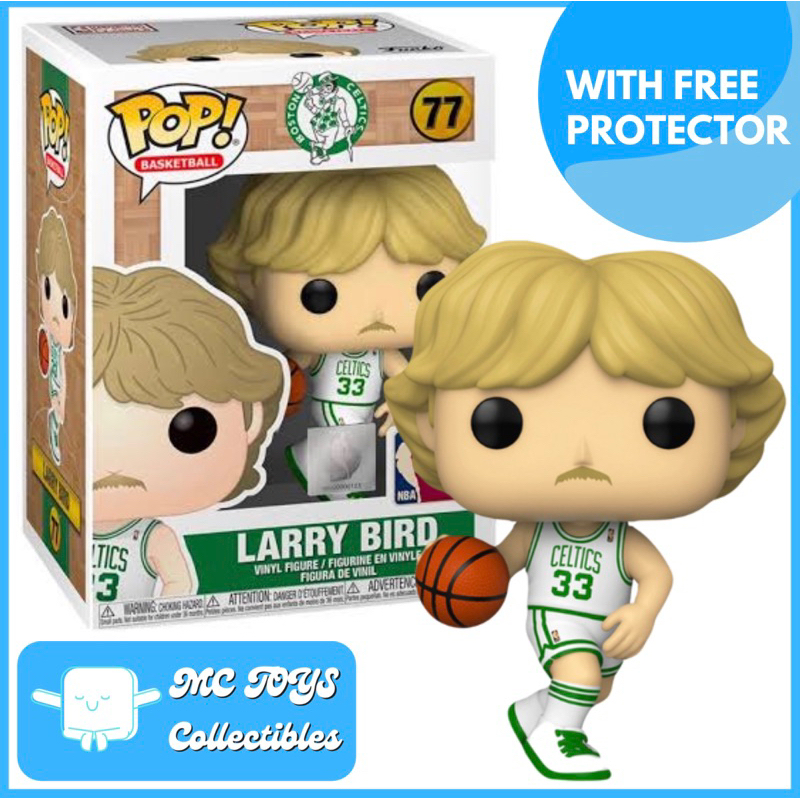 Funko POP! Basketball: NBA Boston Celtics Larry Bird #77 (With Freebies ...