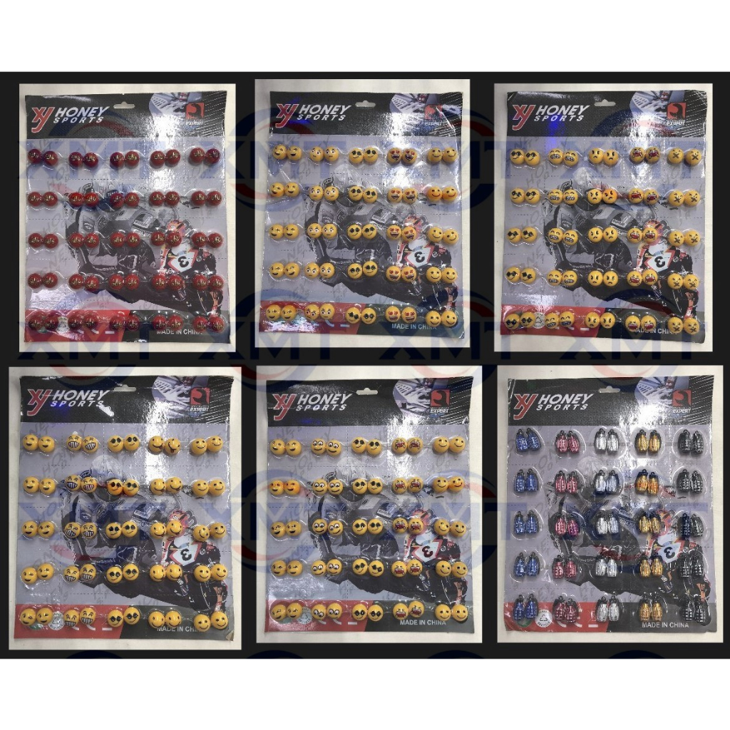 Tire Valve Cap/Pito Cap Universal for Bicycle/Motorcycle/Car Emoji ...