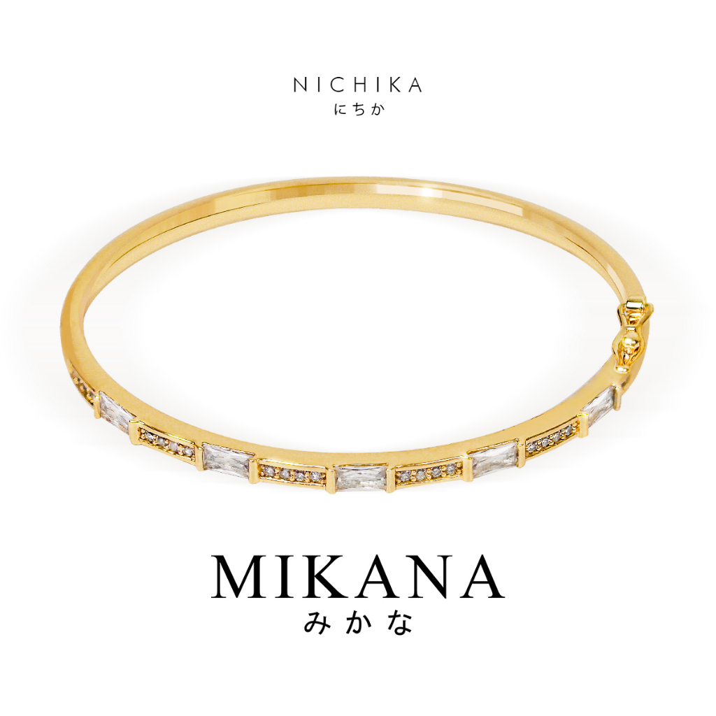 Mikana Crystal Armlet 18k Gold Plated Kinue Bangle Bracelet Accessories ...