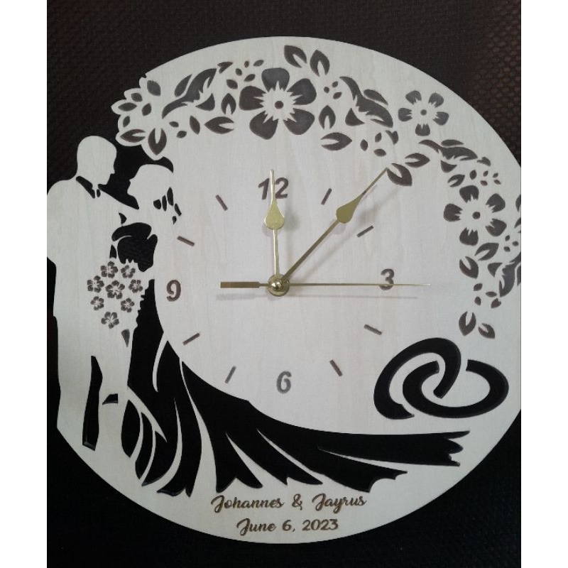 Personalized Couple Wedding Clock 12inches (Pre-order) | Shopee Philippines