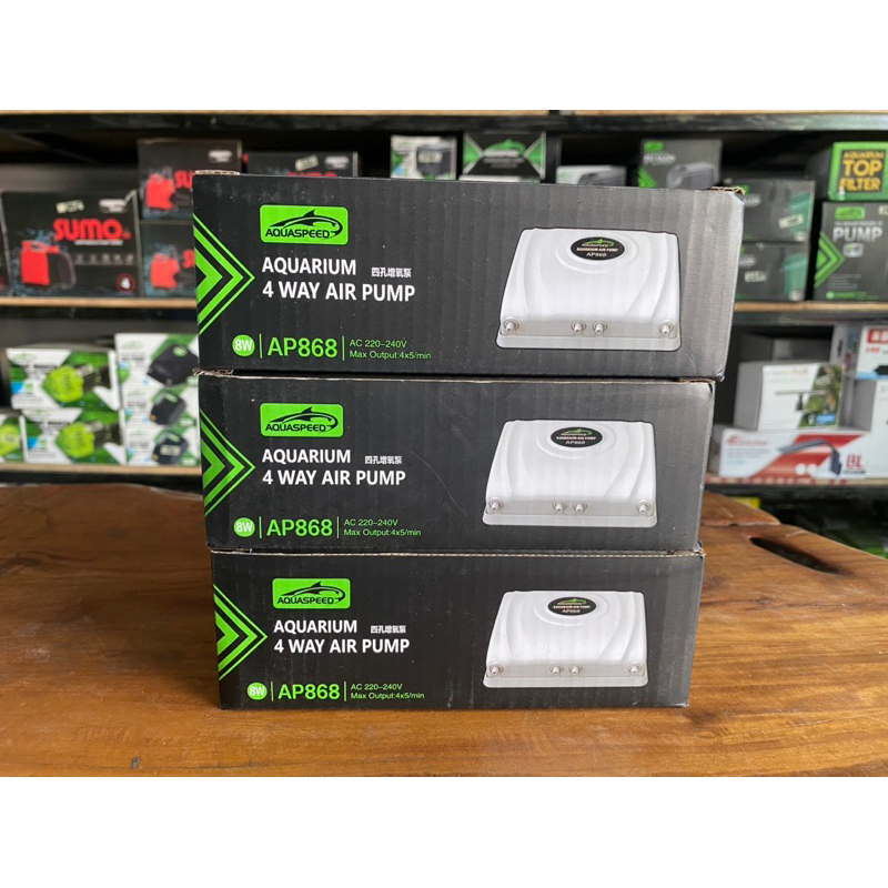 Aquaspeed 4 way air pump ap868 aquarium | Shopee Philippines