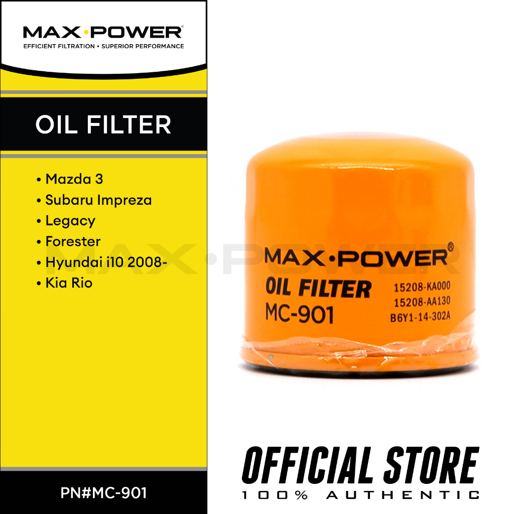 MAX Power Oil Filter MC-901 for Ford Lynx, Mazda 323, Mazda 2, Mazda 3 ...