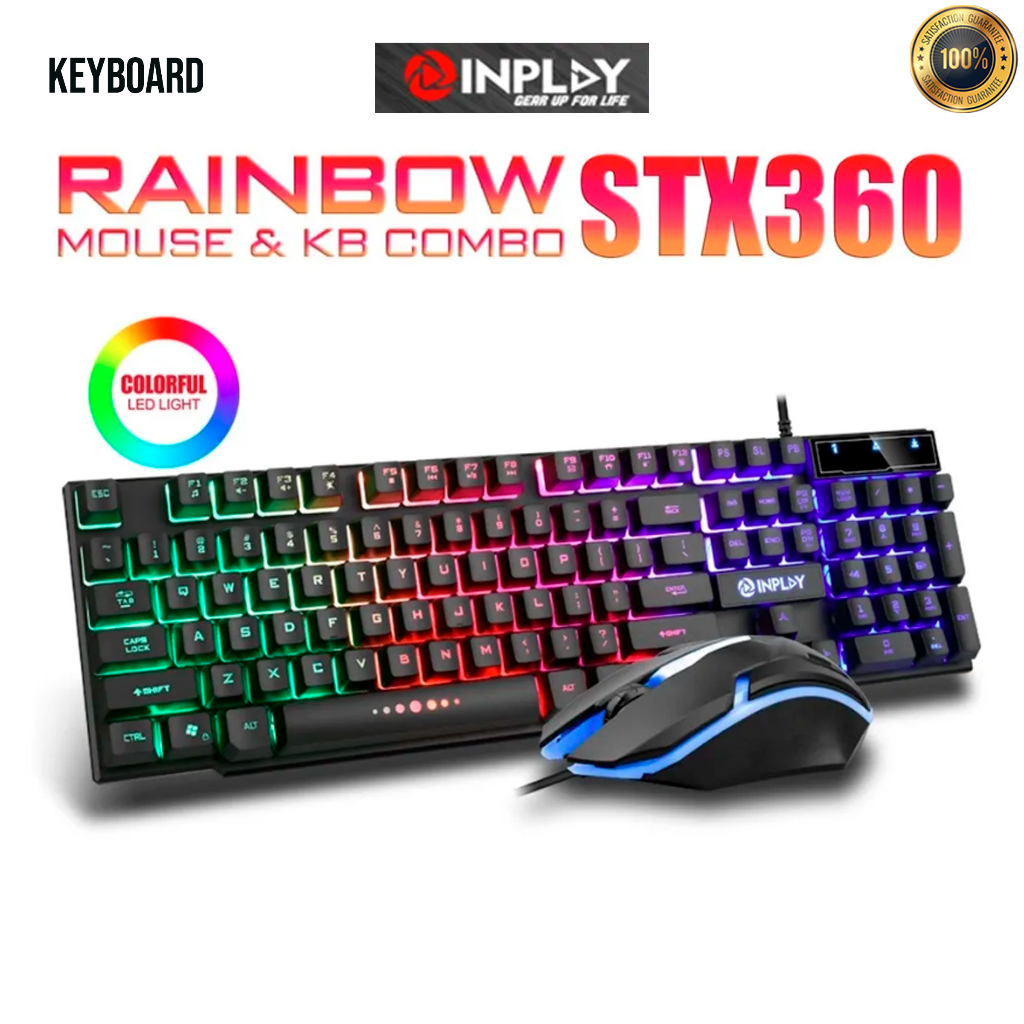 INPLAY Color rgb mechanical keyboard and mouse combination desktop or ...