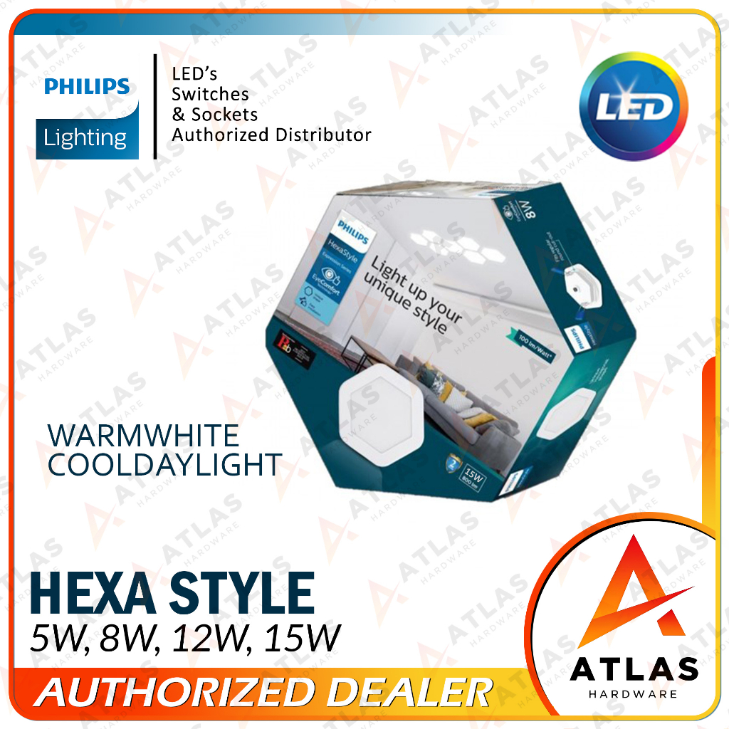 Philips HexaStyle LED 5W, 8W, 12W, 15W | Shopee Philippines