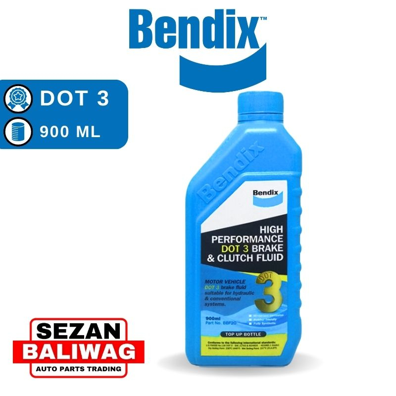 BRAKE & CLUTCH FLUID DOT 3 900 ML HIGH PERFORMANCE BENDIX BBF20 | Shopee Philippines