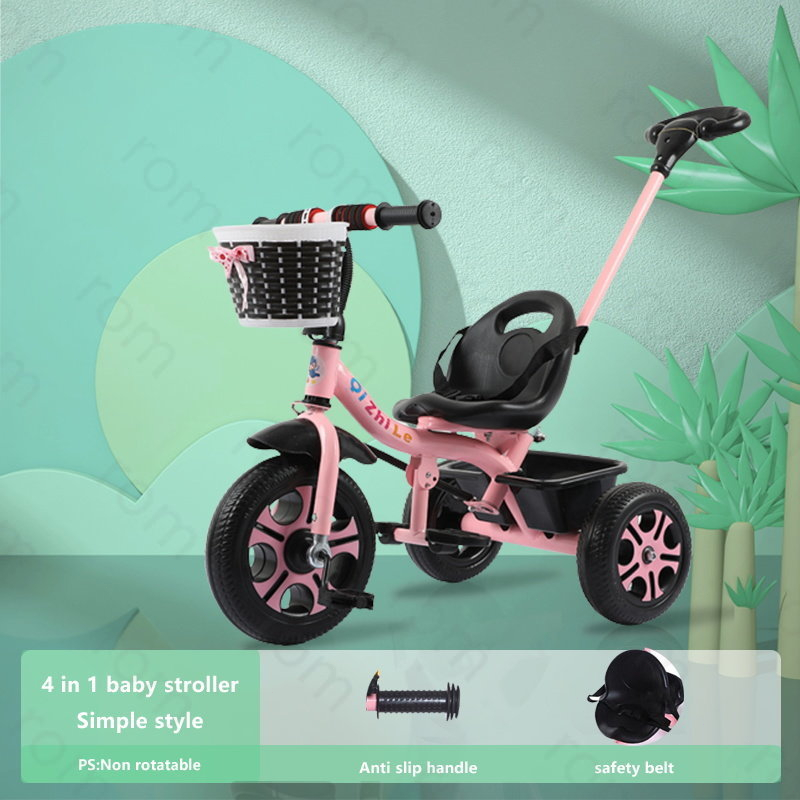 4 In 1 baby stroller bicycle kids tricycle bike for kids stroller bike ...