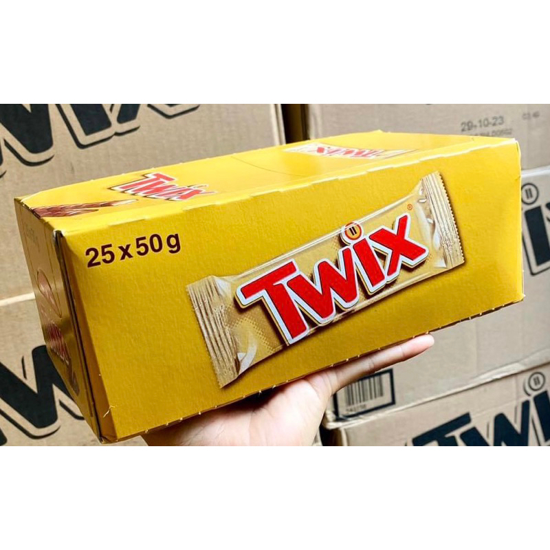 TWIX CHOCOLATE BARS in BOX (25 bars x 50g) March 2025 Exp | Shopee ...