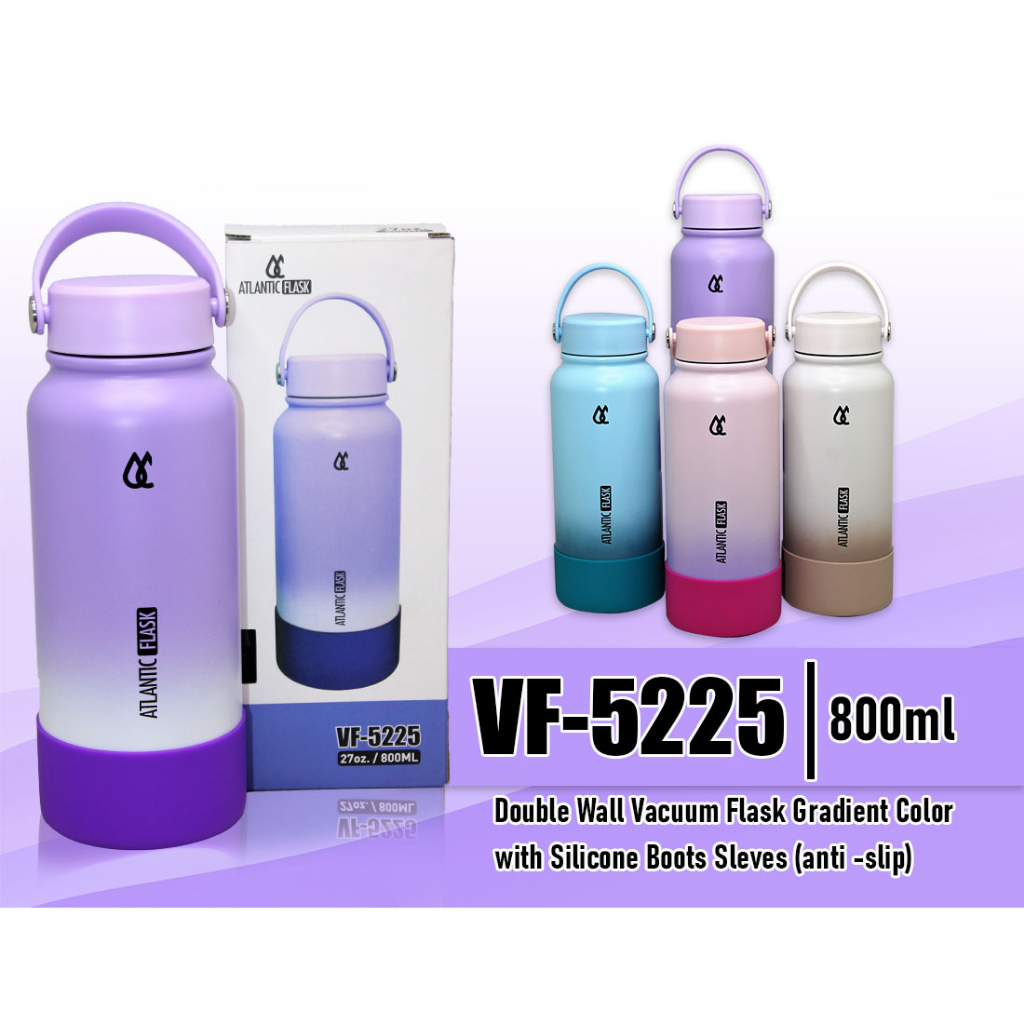 Atlantic Double Wall Gradient Vacuum Flask w/ Silicon Boot Sleeves VF ...