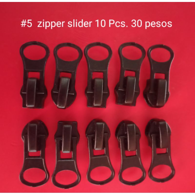 Zipper slider #5 / Metal/ black/ sold per 10 Pcs. 35 pesos. | Shopee ...