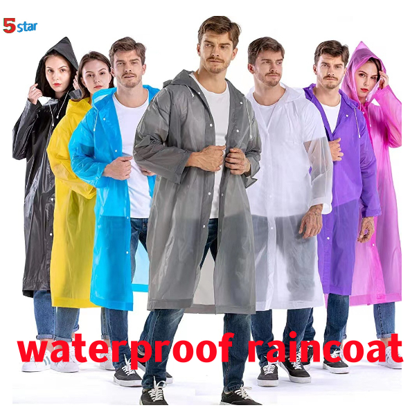 fashion Pocket Raincoat Waterproof Adult Raincoat Hooded outdoor Men ...