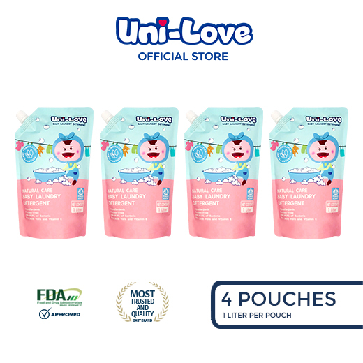 UniLove Baby Laundry Detergent 1L (Powder Scent) Pack of 4 | Shopee ...
