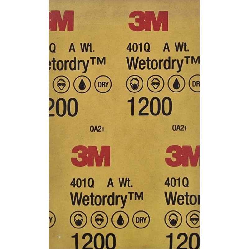 3M Wetordry Sand paper 401Q 1000 1200 1500 2000 3000 grit "ORIGINAL 3M ...