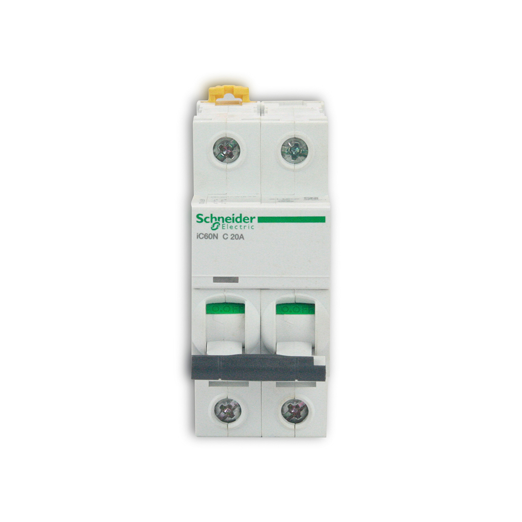 Schneider electric iC60N - miniature circuit breaker - 2P - 20A - C curve A9F74220 | Shopee ...