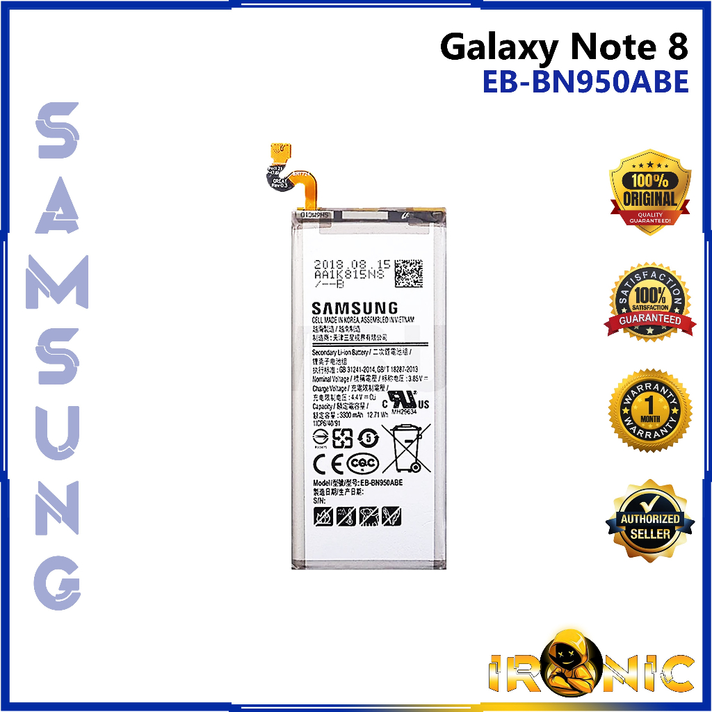 Samsung Galaxy Note 8 Battery Model EB-BN950ABE Original Equipment ...